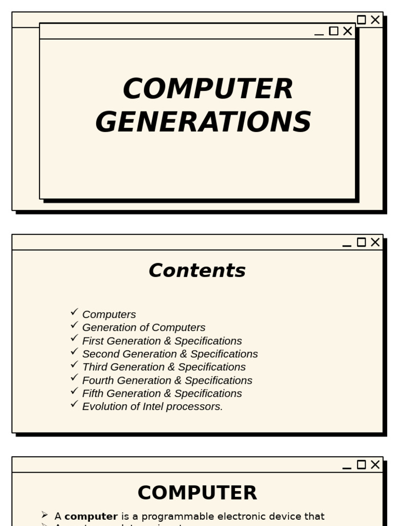Generations of Computer - 21MTCS02 | PDF | Intel | Computing