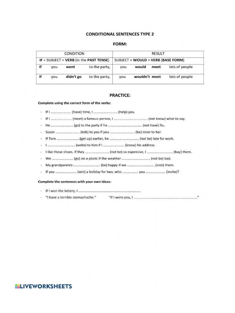 SECOND_CONDITIONAL_EXERCISE_2 | PDF