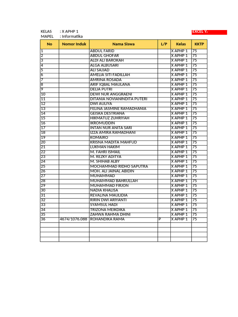 Informatika - X APHP 1 | PDF