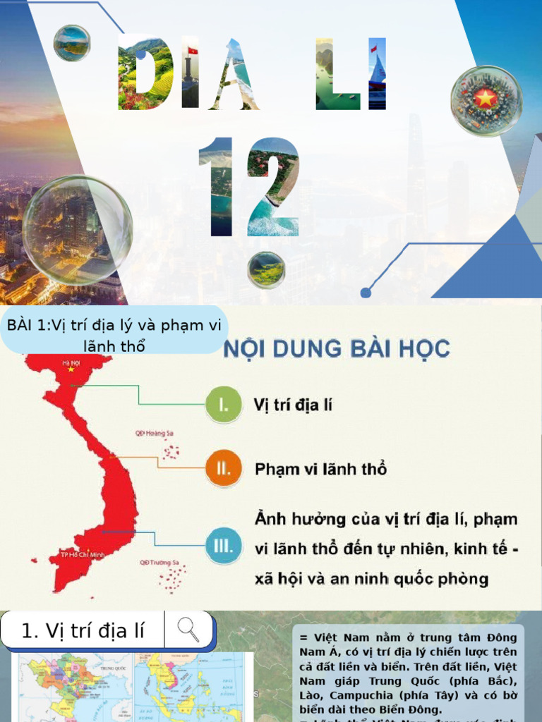 ĐỊA LÝ 12. BÀI 1 | PDF