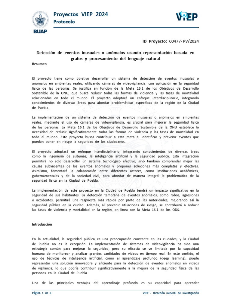 Protocolo Proyecto VIEP 2024 | PDF | Aprendizaje | Valores