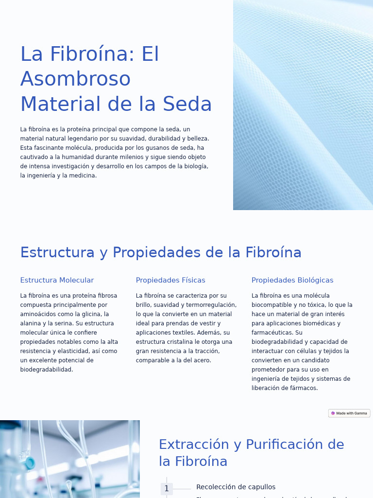 La-Fibroina-El-Asombroso-Material-de-la-Seda (1) | PDF | Seda | Proteínas