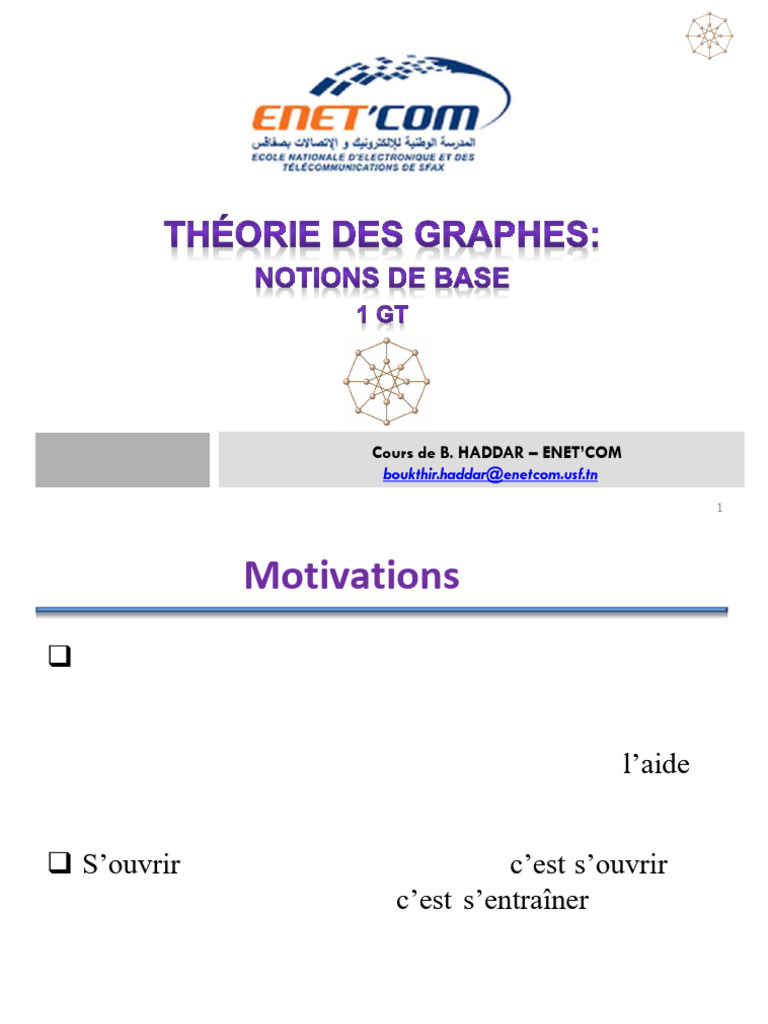 1 - Notions de Base | PDF | Théorie des graphes | Concepts mathématiques