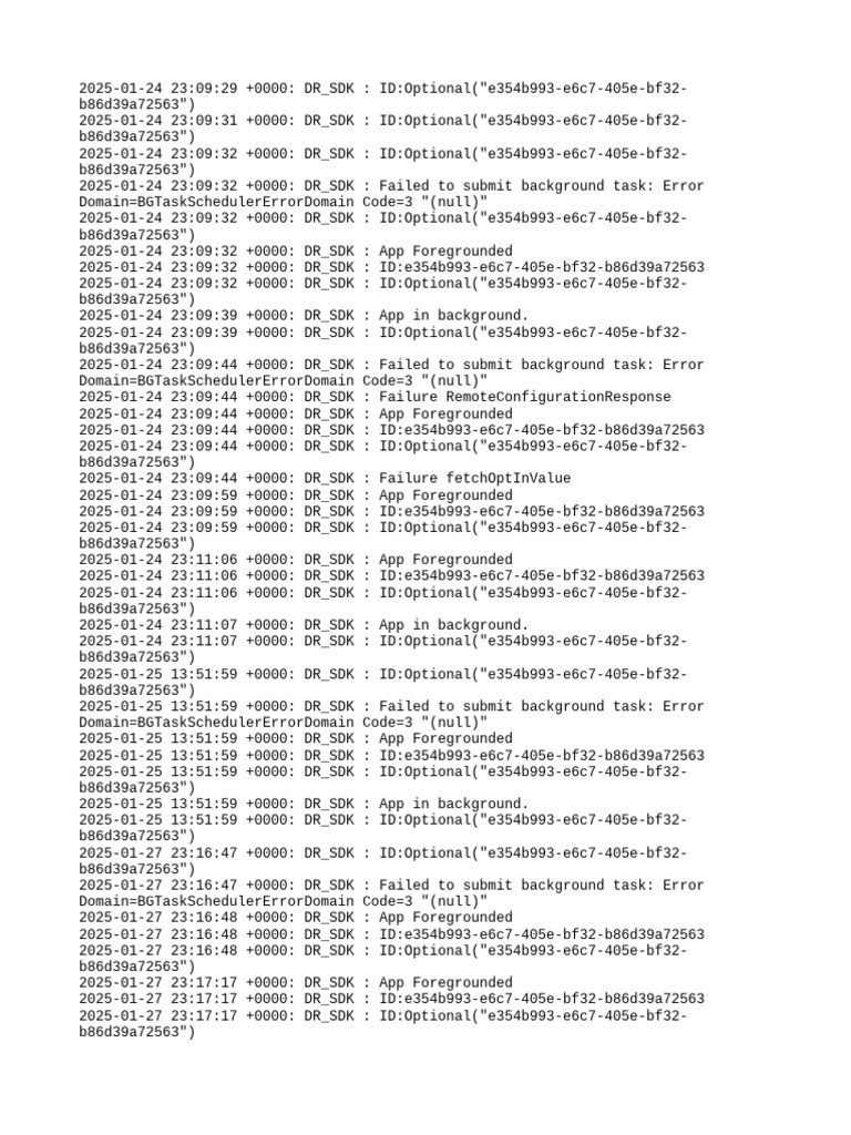Digital Reef SDKLog | PDF