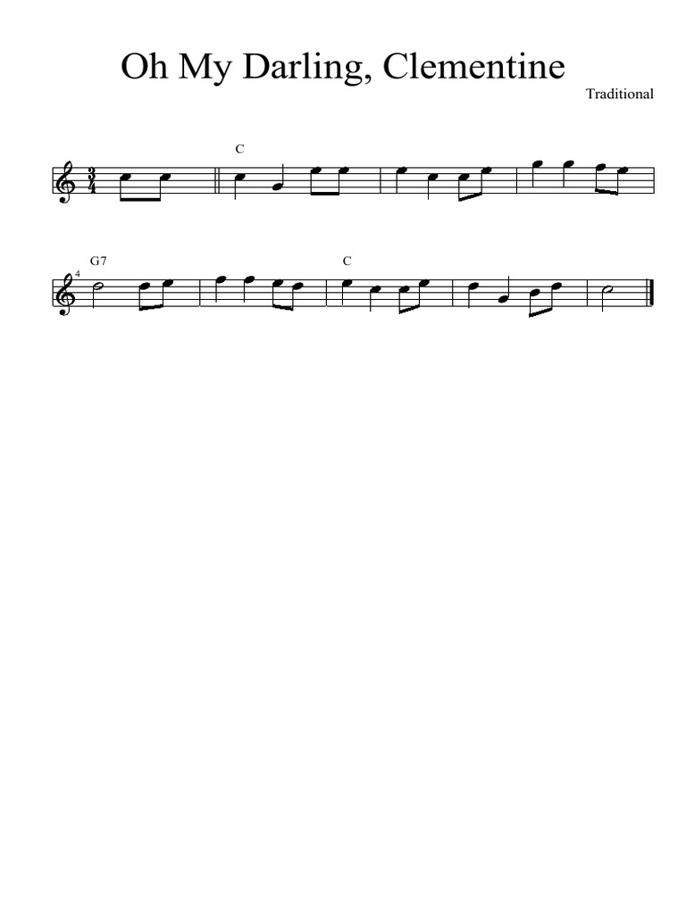 Classical Guitar - Clementine | PDF