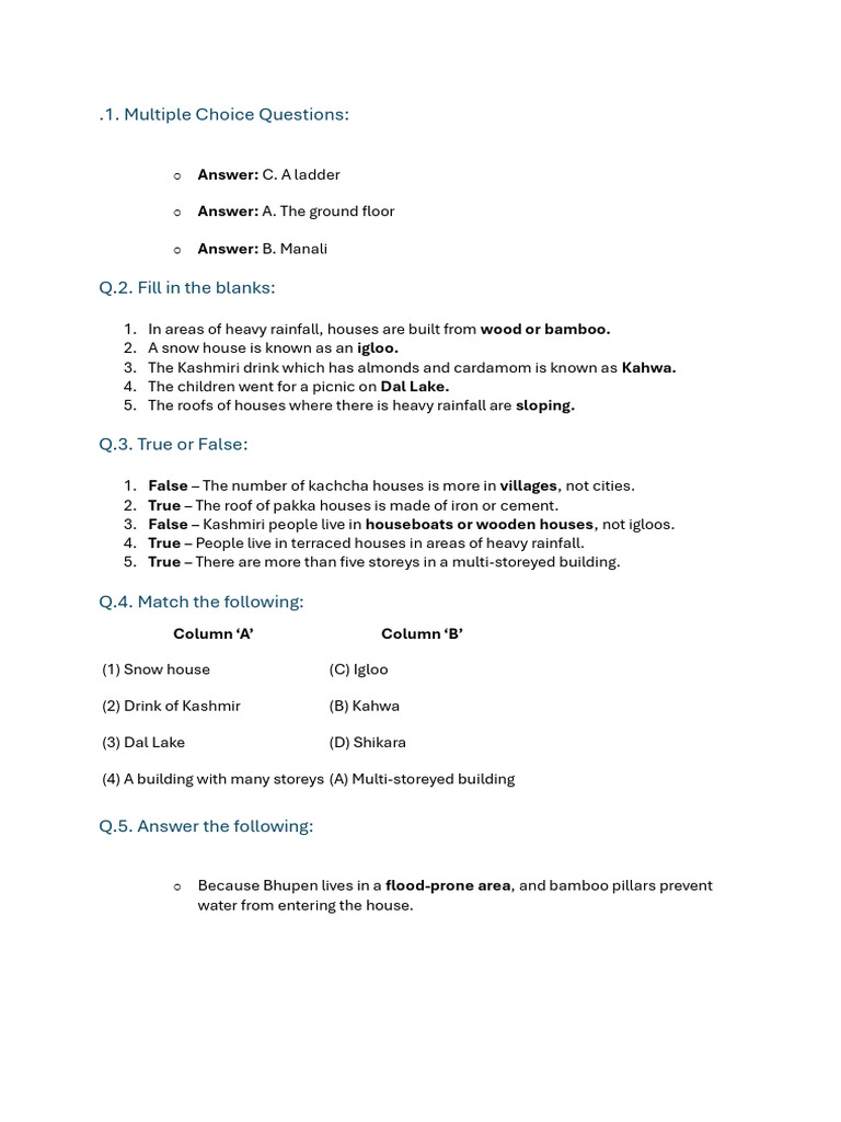 .1. Multiple Choice Questions:: Answer: Answer: Answer | PDF