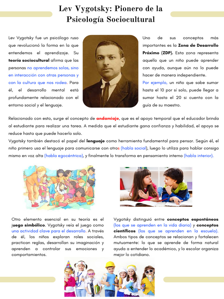 Vygotsky Y La Psicología Sociocultural Pdf Aprendizaje Educación
