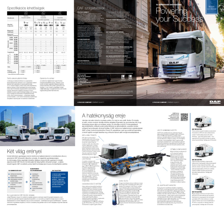 DAF Electric Brochure Technical 6 EN DBR019 | PDF