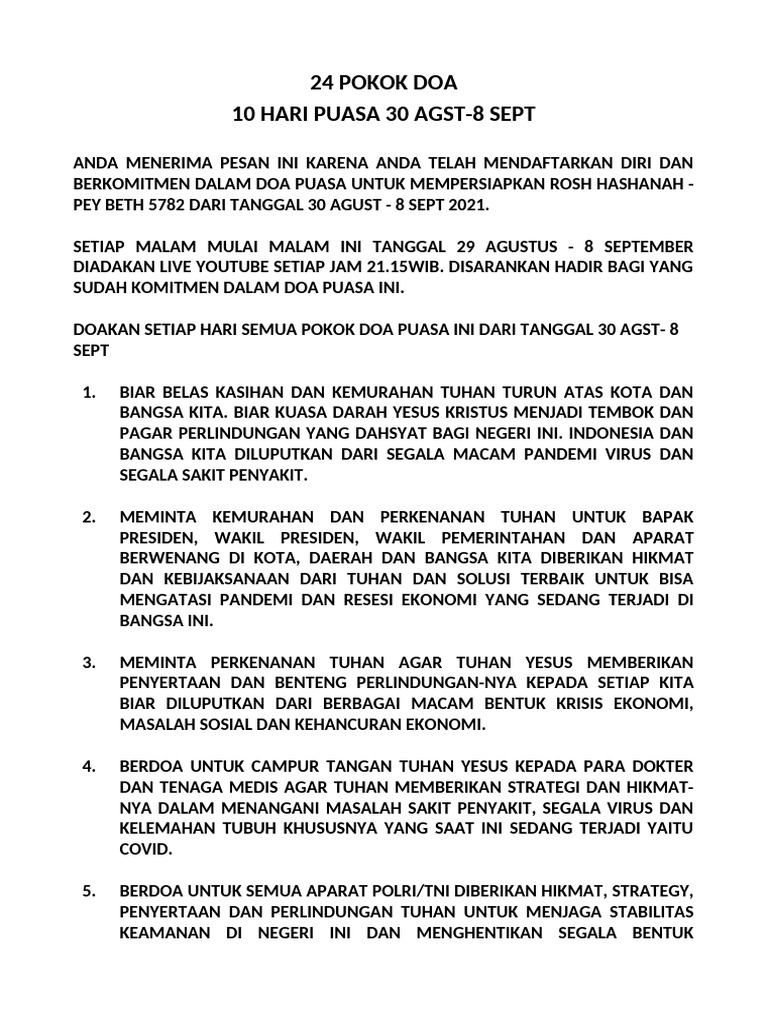 24 Pokok Doa | PDF