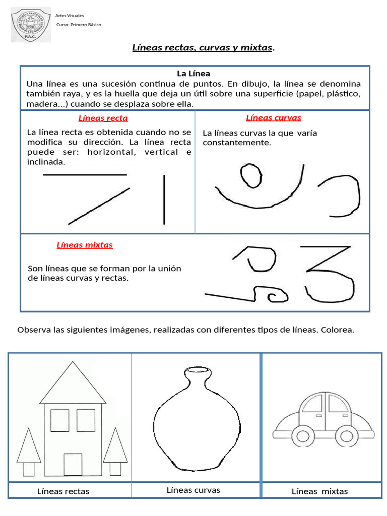 Tipos de Líneas en Artes Visuales | PDF | Dibujo