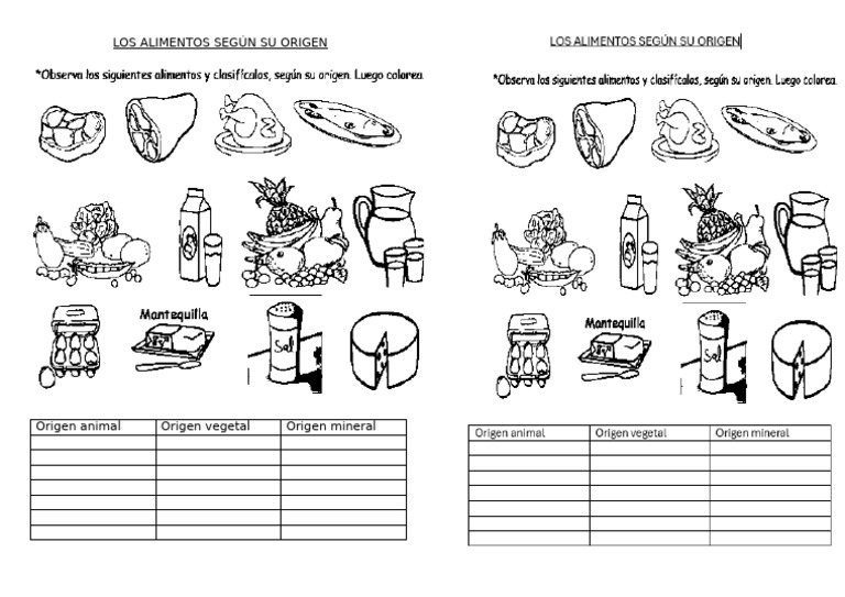Alimentos según su origen animal | PDF