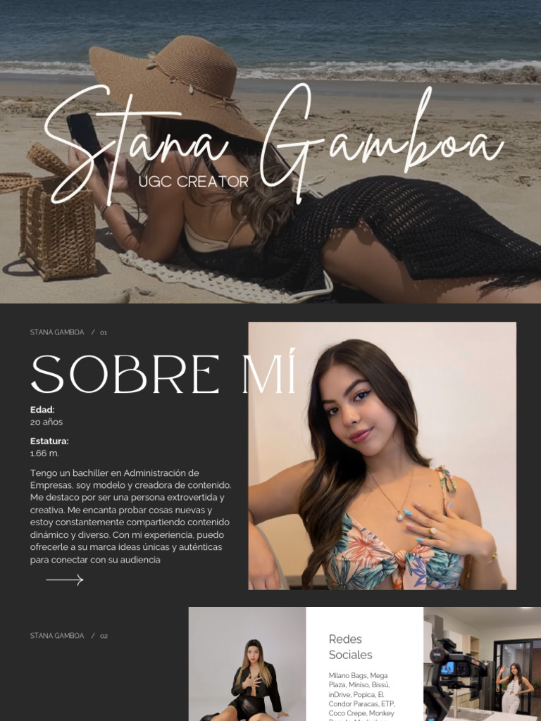 Media Kit - Stana Gamboa | PDF