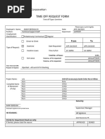 Compensatory Off (C-Off) Form | PDF