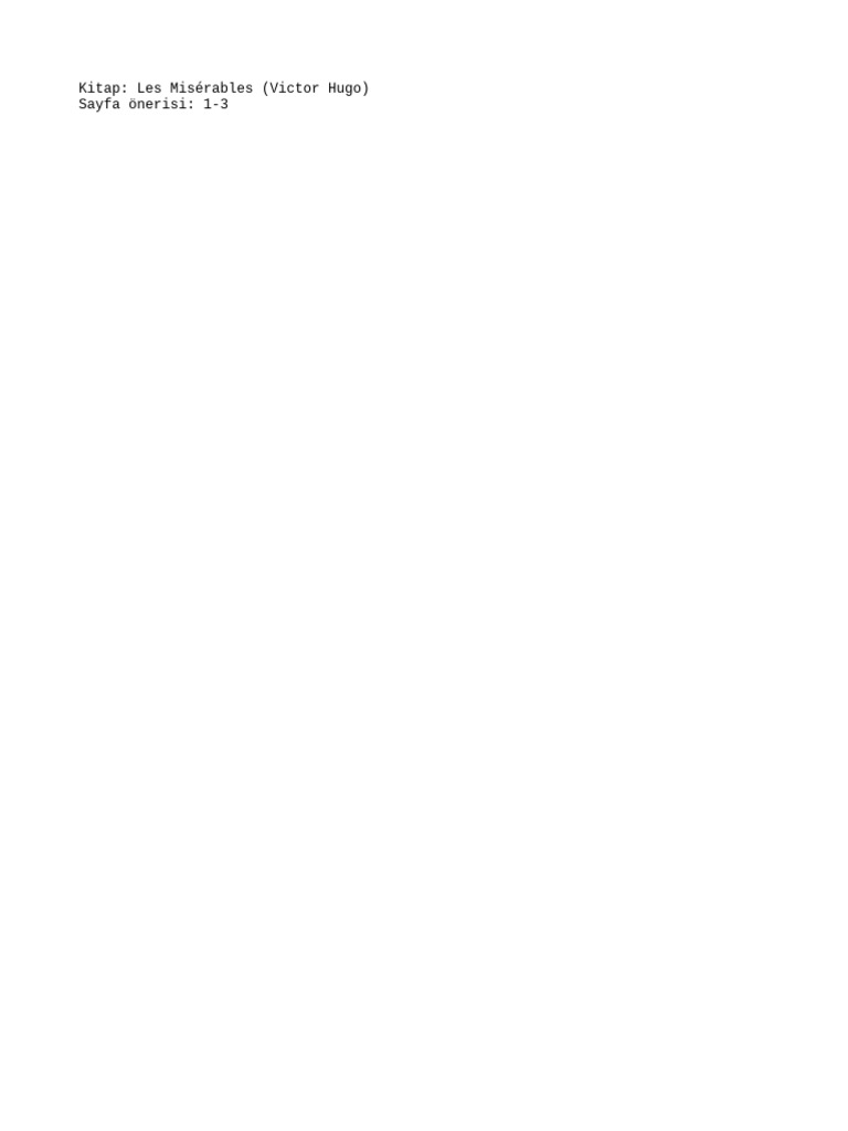 Les Miserables | PDF