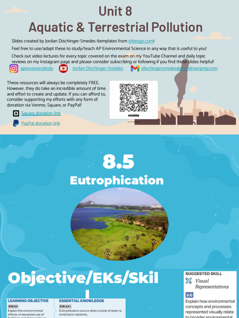 Unit 8 APES 8.5, 8.6, & 8.7 | PDF | Eutrophication | Dead Zone (Ecology)