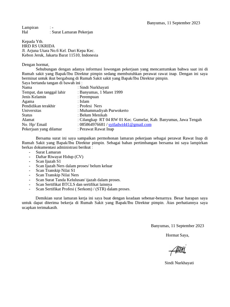 Berkas Lamaran | PDF
