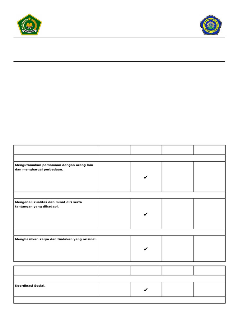 Rapor P5RA V.5 - RIJALUL FIKRI ALI - 0134500937 | PDF