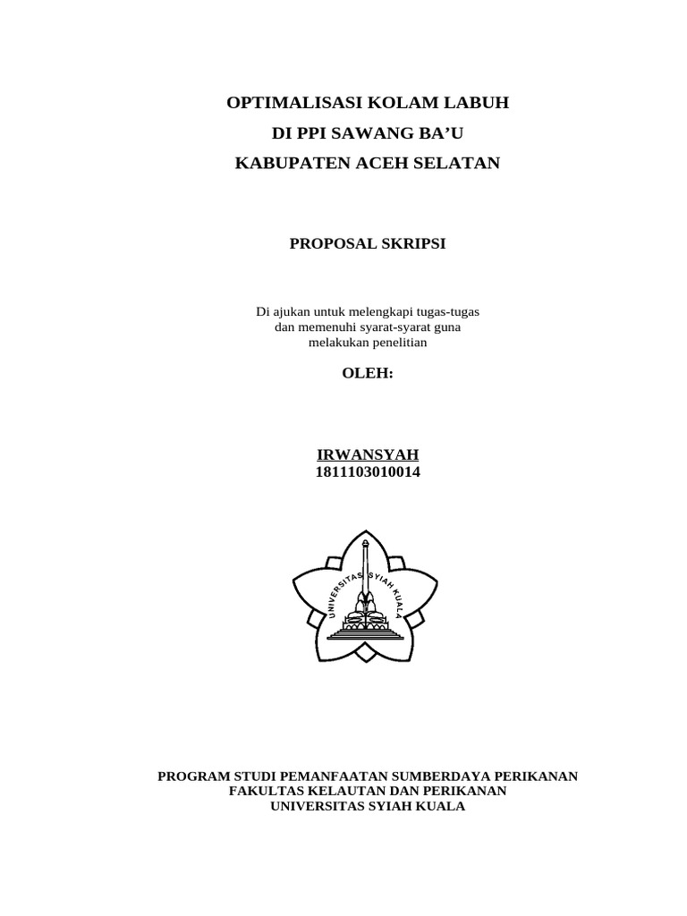 Proposal Irwan Baru | PDF