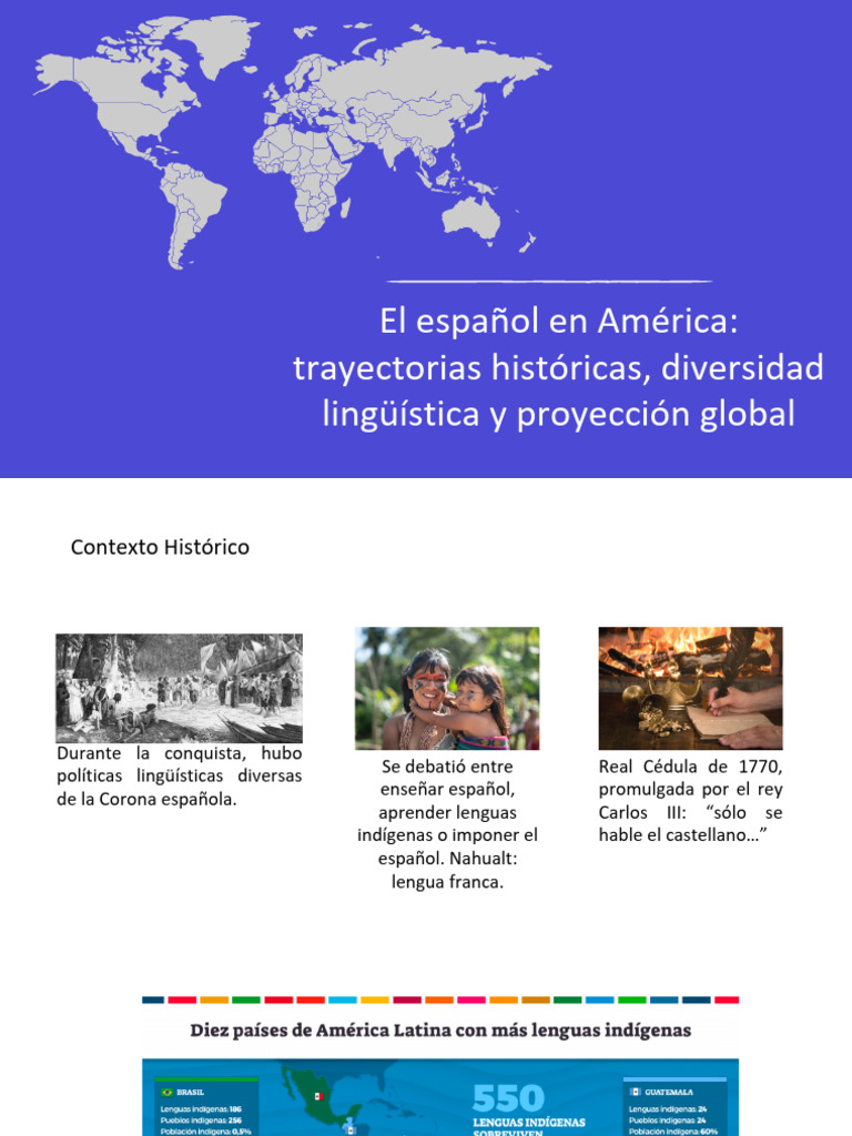 Diversidad Lingüística en El Continente | PDF | Lengua española | Américas
