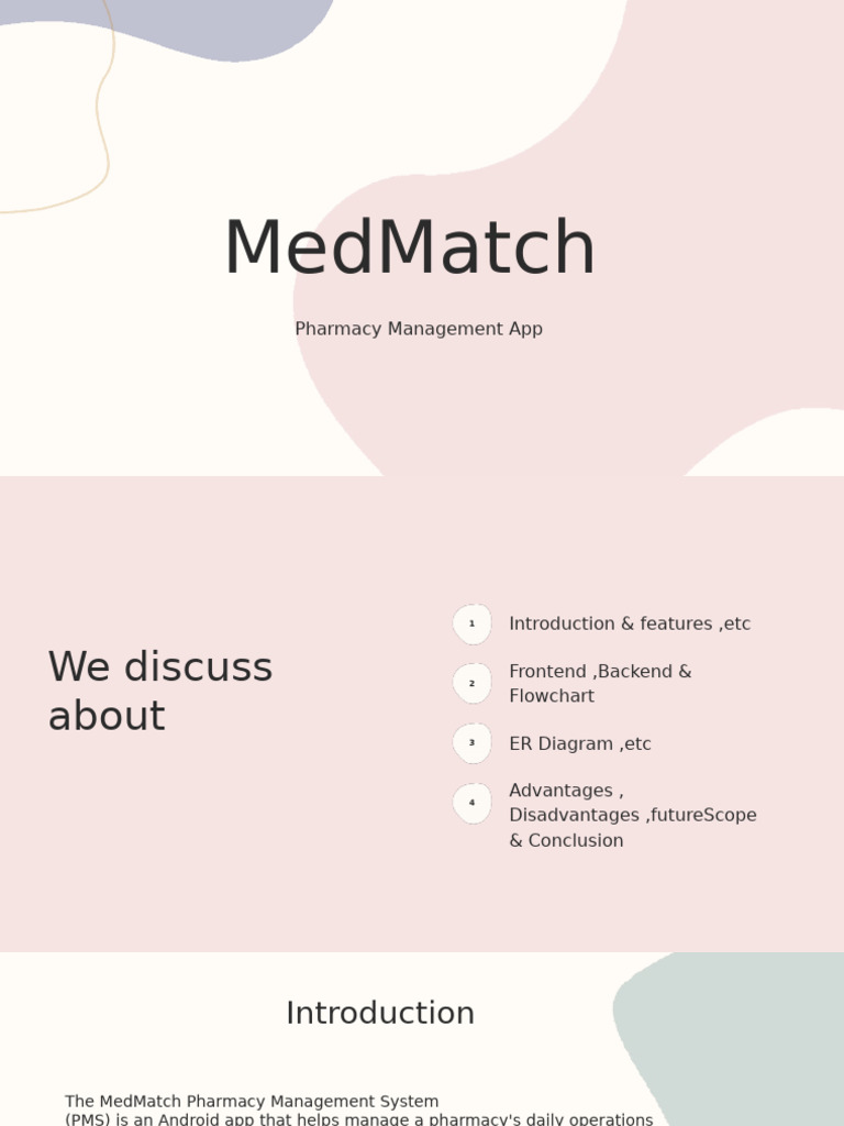 Simple Presentation in Pink Lilac Pastel Blobs Basic Style | PDF | Pharmacy | Mobile App