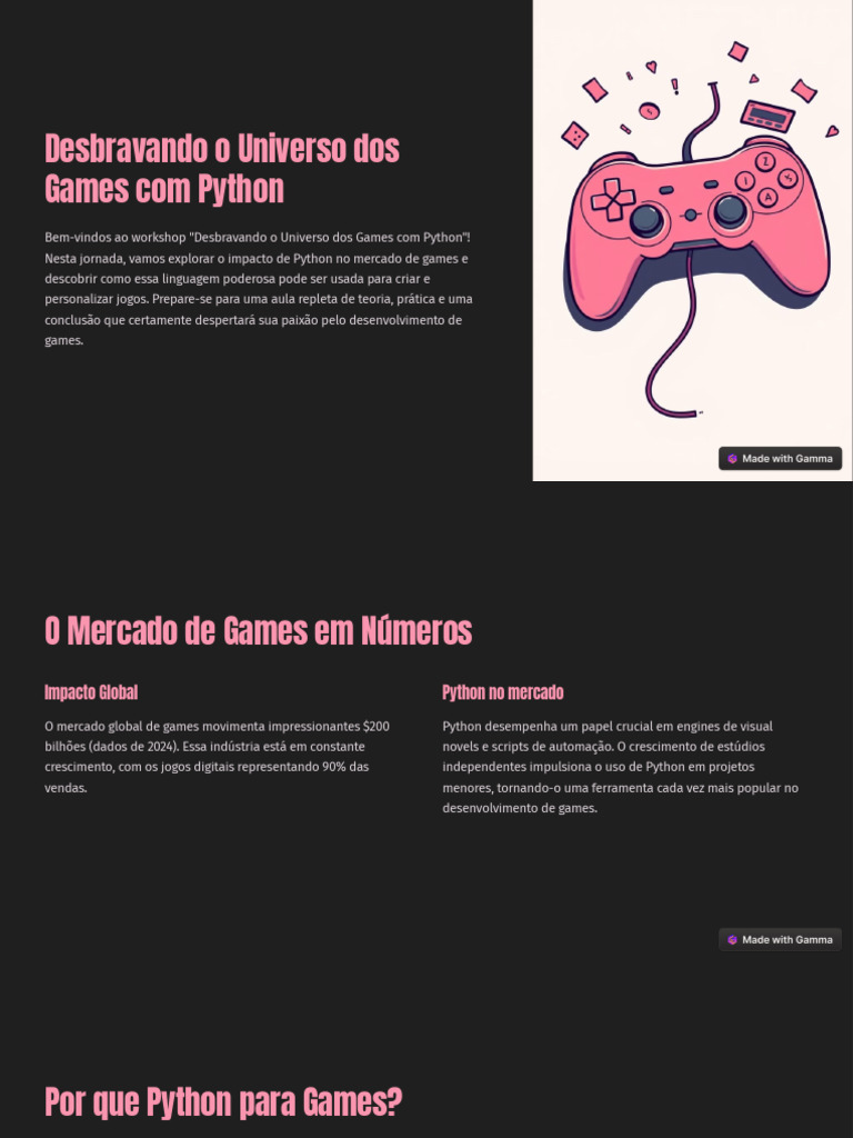 Desbravando o Universo Dos Games Com Python | PDF | Python (linguagem ...