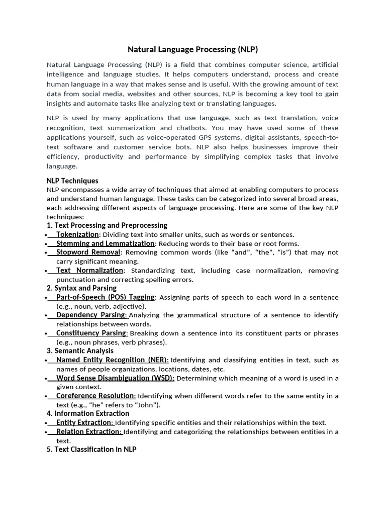 Natural Language Processing | PDF | Deep Learning | Machine Learning