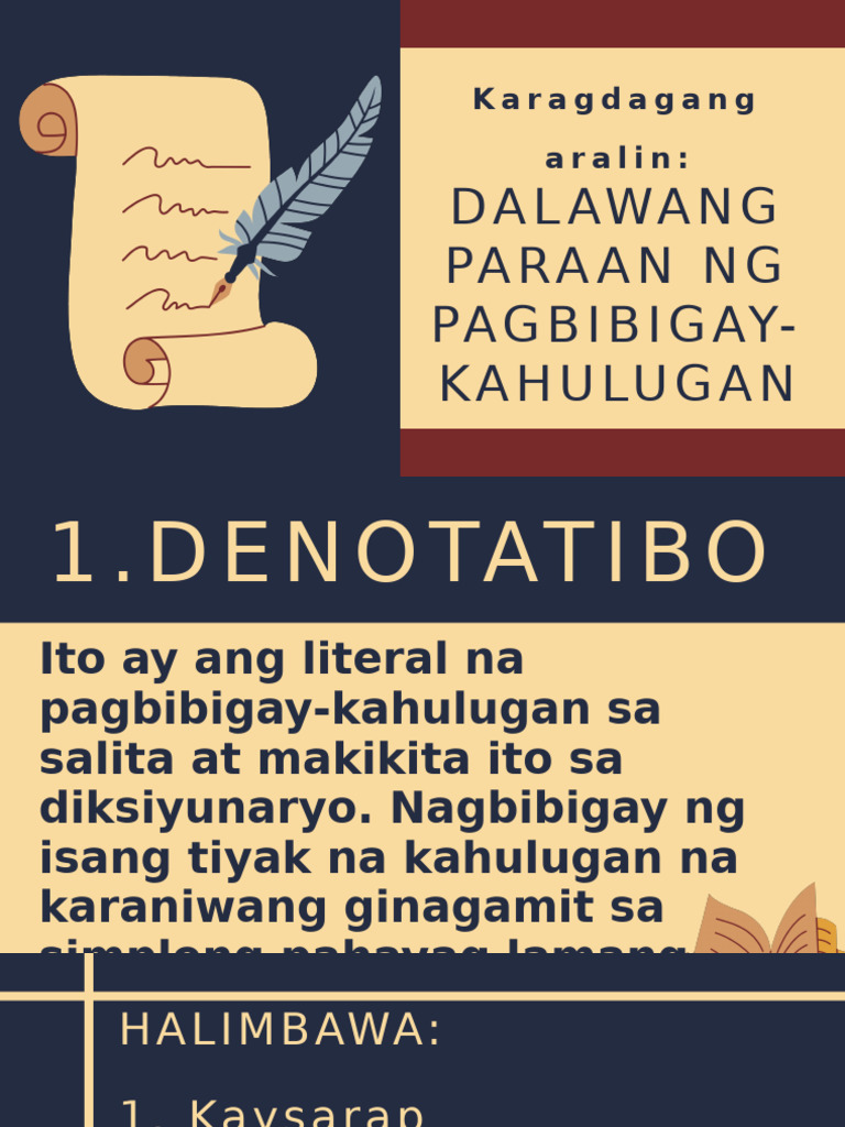 DENOTATIBO AT KONOTATIBO | PDF