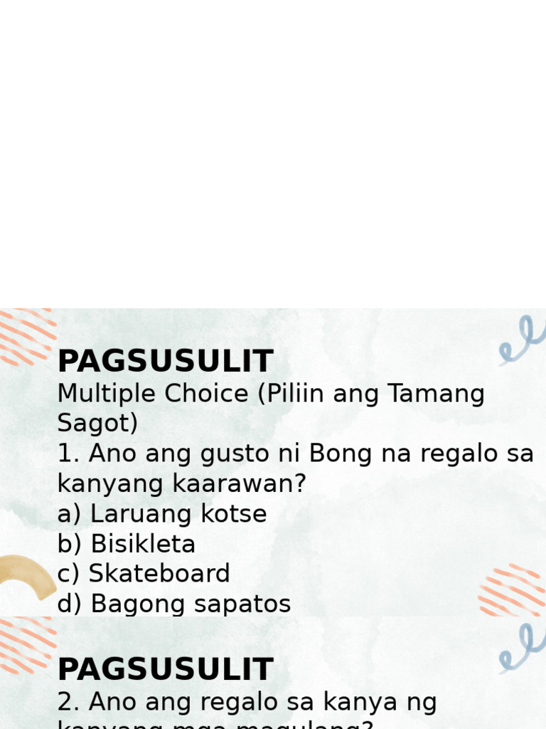 Grade 4 Quiz Day | PDF