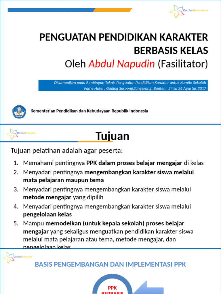 PPK Berbasis Kelas 2017, Fame Hotel Serpong, Tangerang | PDF