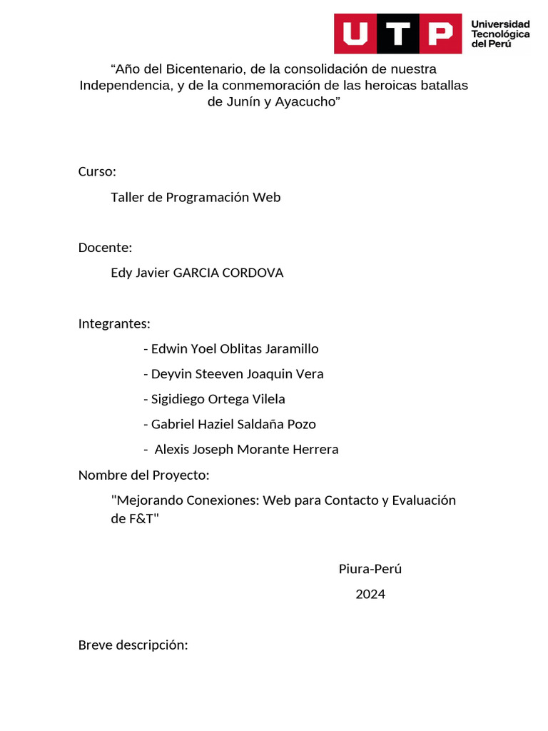 Web Interactiva para F&T Fibra Óptica | PDF | Internet | Red mundial