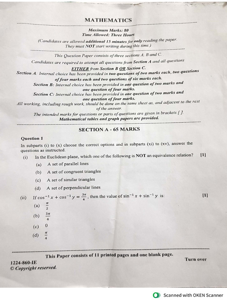 Isc Board Paper | PDF