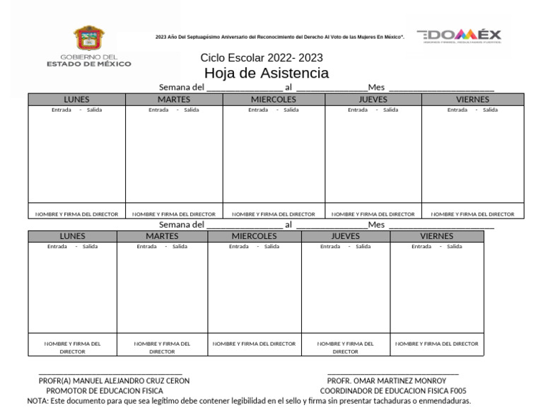 Hoja de Firmas 22 | PDF