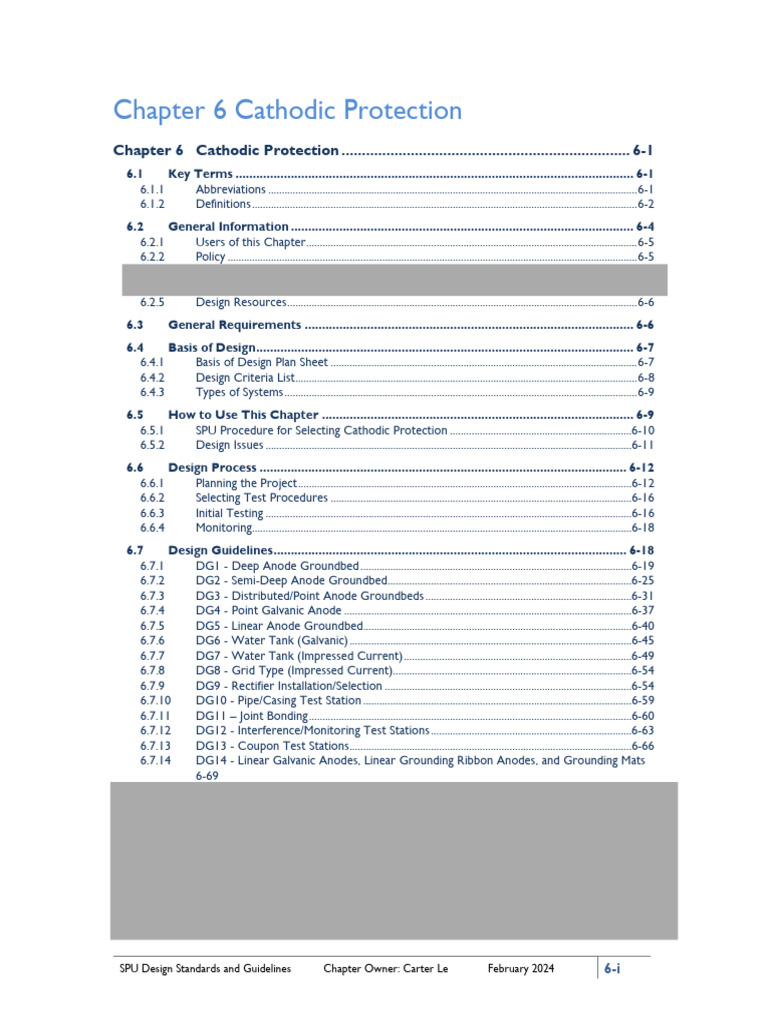 Chapter 6 Cathodic Protection | PDF | Materials | Electrochemistry