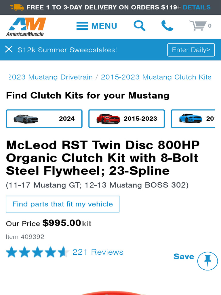 McLeod Mustang RST Twin Disc 800HP Organic Clutch… | PDF