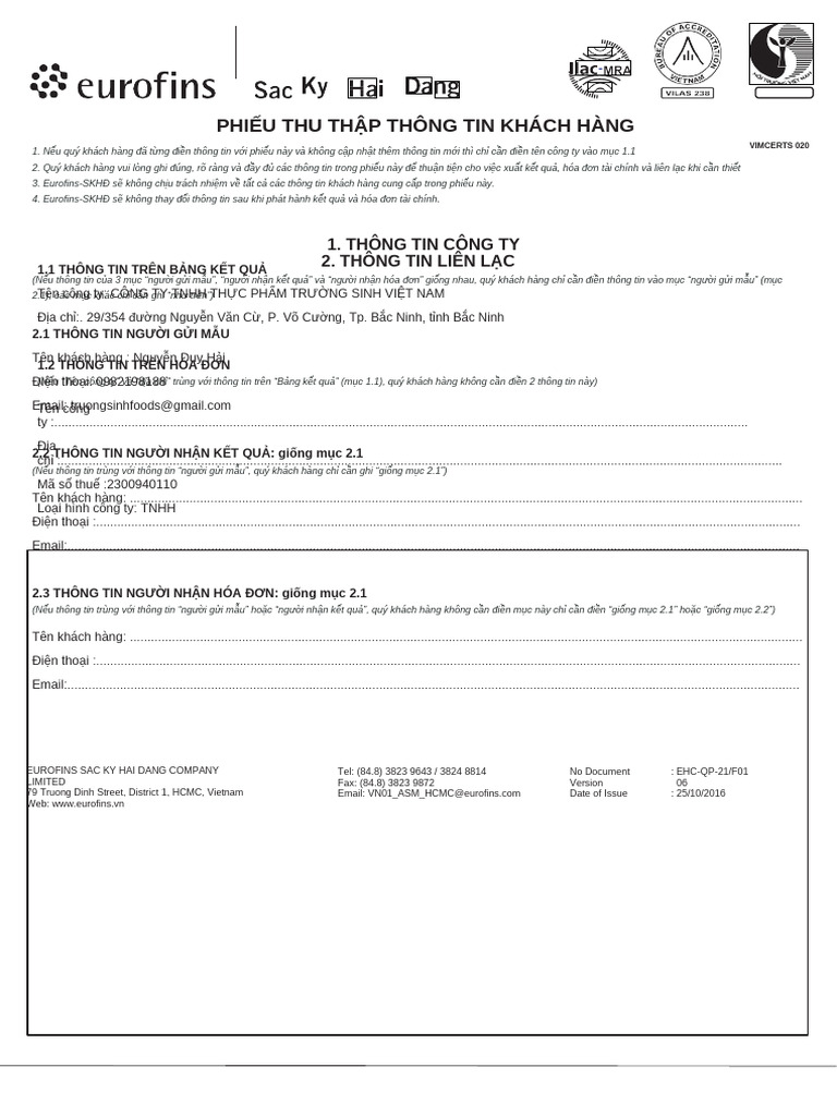 Form Phieu Dien Thong Tin Word | PDF