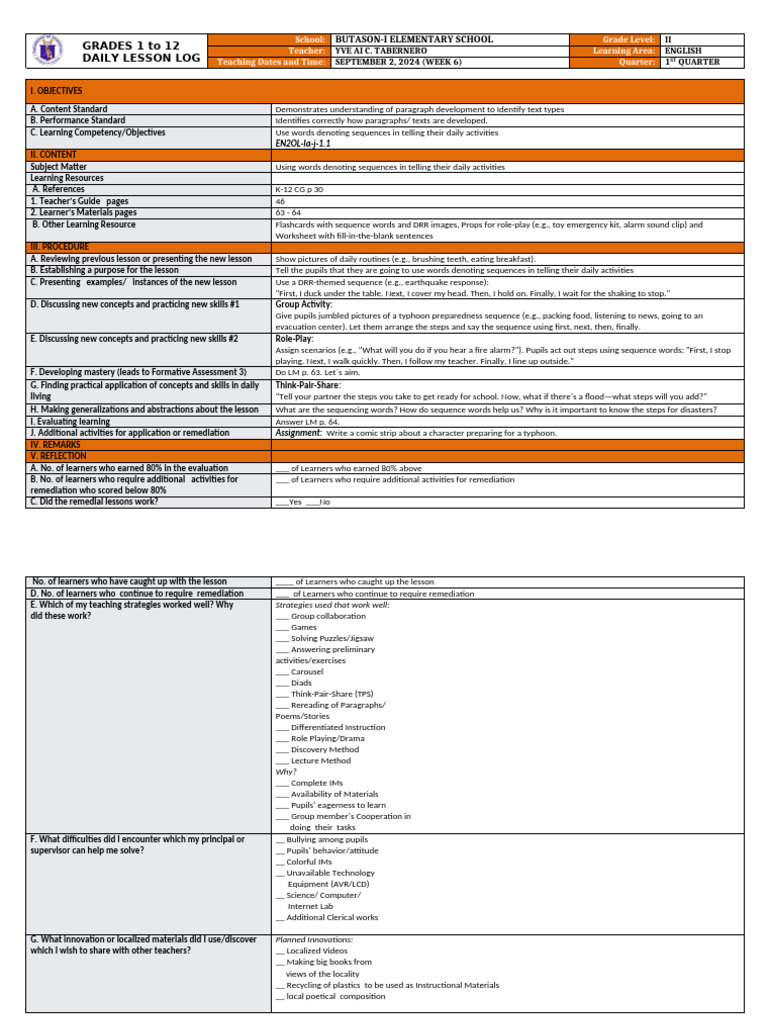 English With DRR Integration | PDF | Learning | Teachers