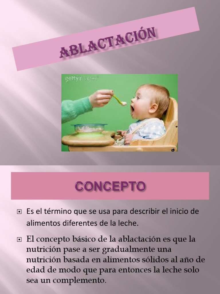 Guía de Ablactación en Bebés | PDF | Leche | Alimentos