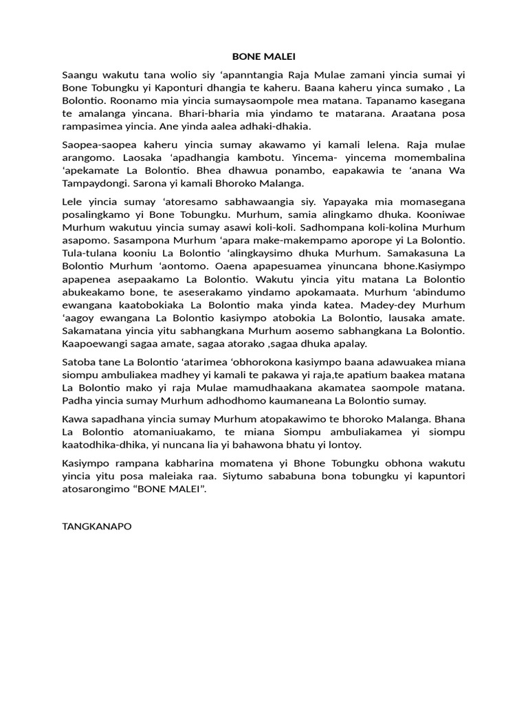 BONE MALEI | PDF