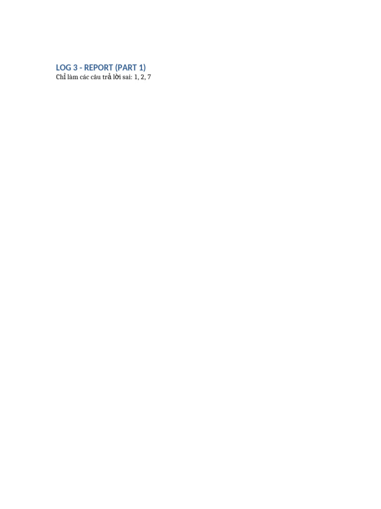 LOG3 Report Part1 | PDF
