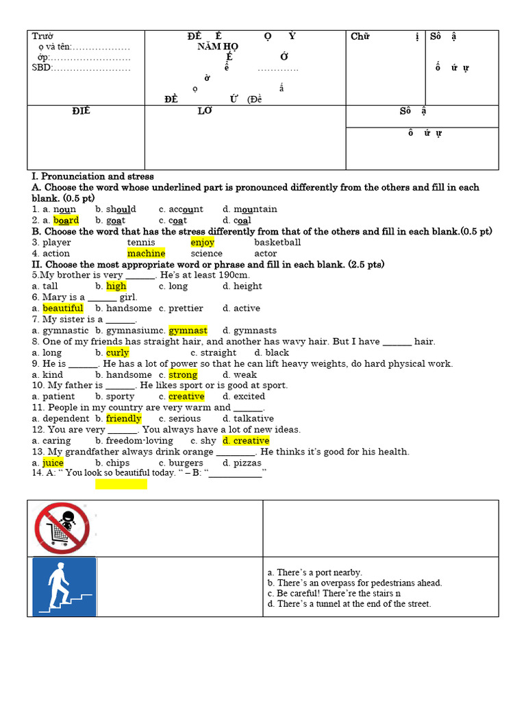 De Thi Hk2 Tieng Anh 6 Friends Plus 6 NVN 2024 - 2025 With Key de 1-1743599628 | PDF | Foods ...