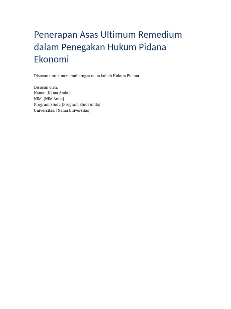 Penerapan_Asas_Ultimum_Remedium_dalam_Hukum_Pidana_Ekonomi | PDF