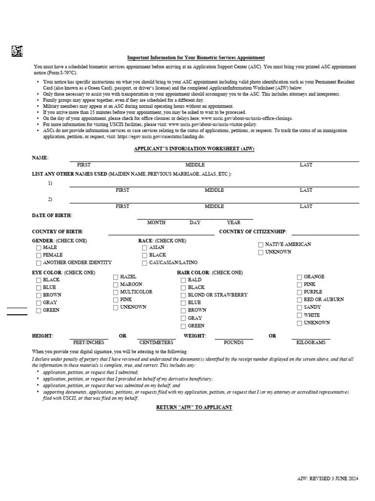 Biometric Appointment Scheduled USCIS | PDF | Government And Personhood