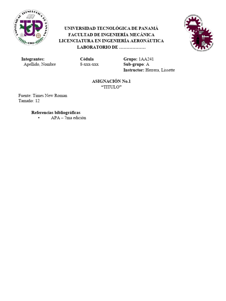 Formato de Asignacion | PDF