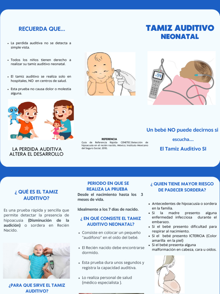 Tamiz Auditivo Neonatal en Recién Nacidos | PDF | Infantes | Ciencias ...