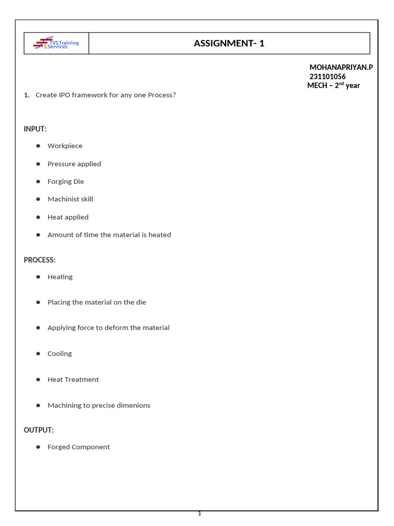 Data Analytics Assignment | PDF | Forging | Mechanical Engineering