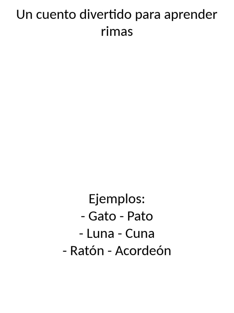 Rimas Pre Kinder | PDF