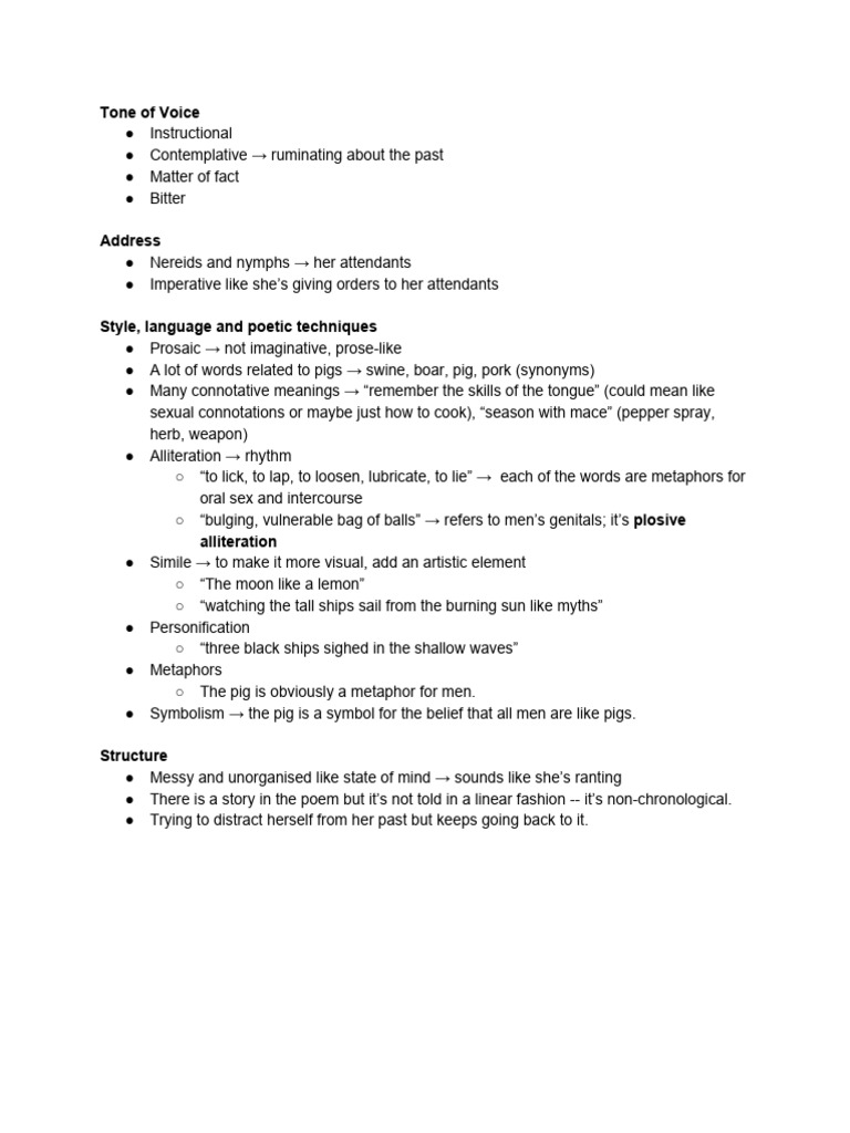 Analyzing Tone and Style in Poetry | PDF