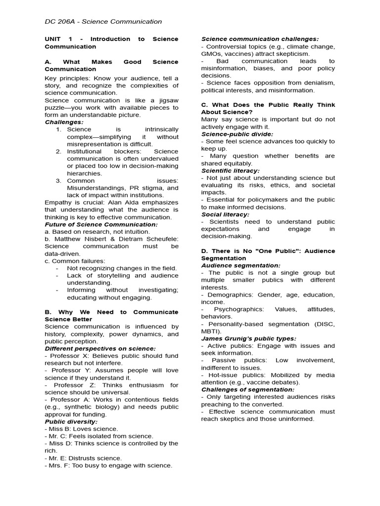 Effective Science Communication Strategies | PDF | Science | Communication