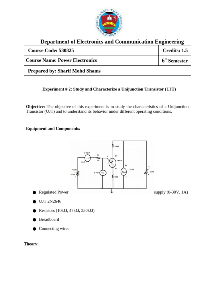 Power Electronics Lab 02 Pdf Electrical Engineering Electrical