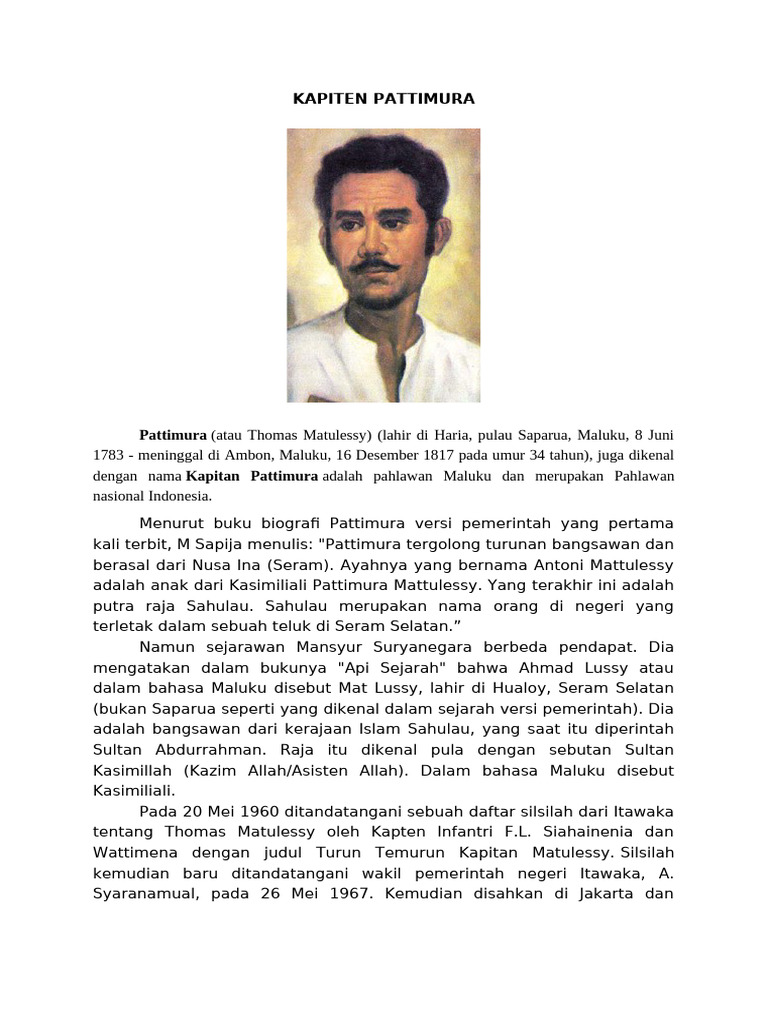 Kapiten Pattimura | PDF